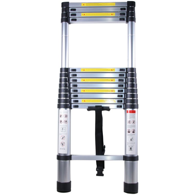 Single sided multifunctional telescopic ladder, portable aluminum ...