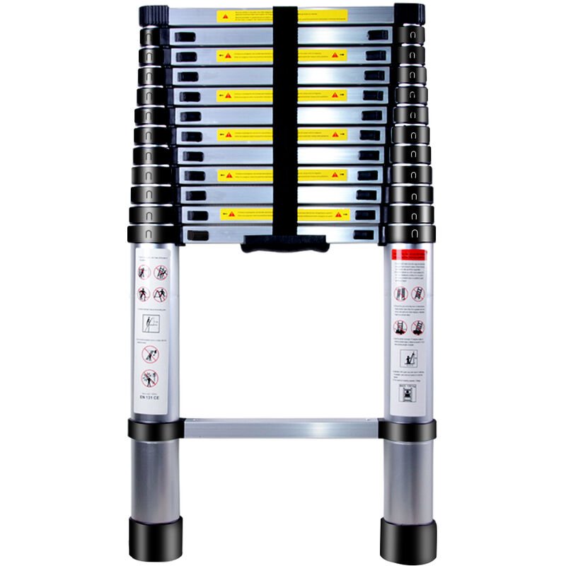 Single sided portable telescopic ladder, aluminum telescopic extension ...