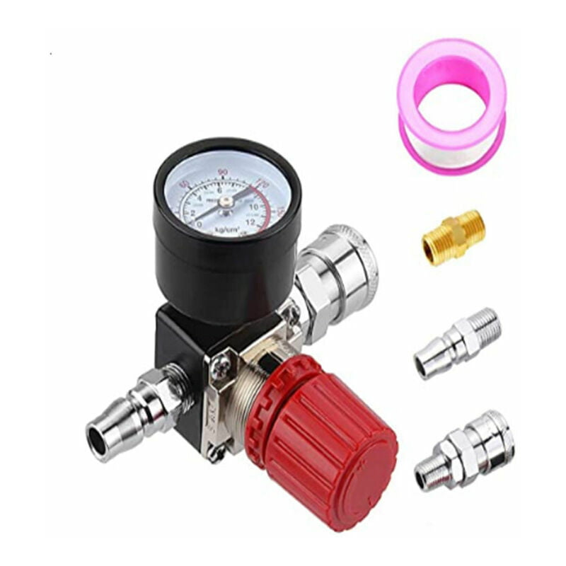 Thsinde - Air Compressor Pressure Regulator, Air Gauge, For Pneumatic ...