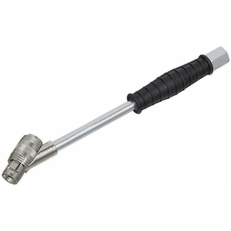 Twin Clip-On Tyre Inflator Arm Connector - 1/4' bsp Male Air Hose ...