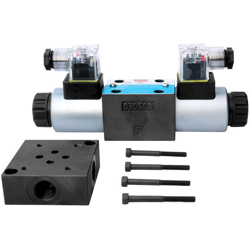 WINCHMAX CETOP3/NG6 24v Solenoid Valve and Manifold Subplate - Garden ...