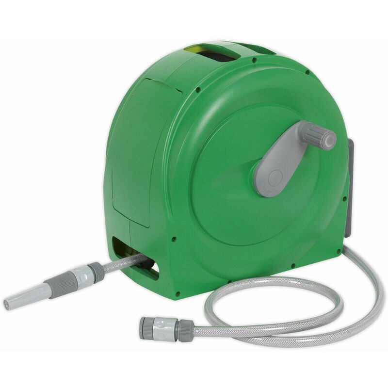 Water Hose Reel - 20m Length - 13mm Bore - Wind Up Handle - Variable ...