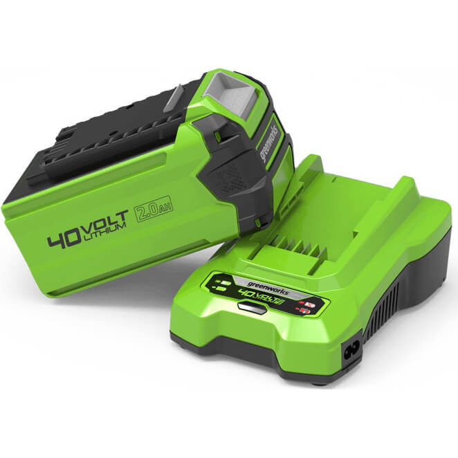 Greenworks GSK40B2 40v Cordless Li-ion Battery 2ah and Standard Battery ...