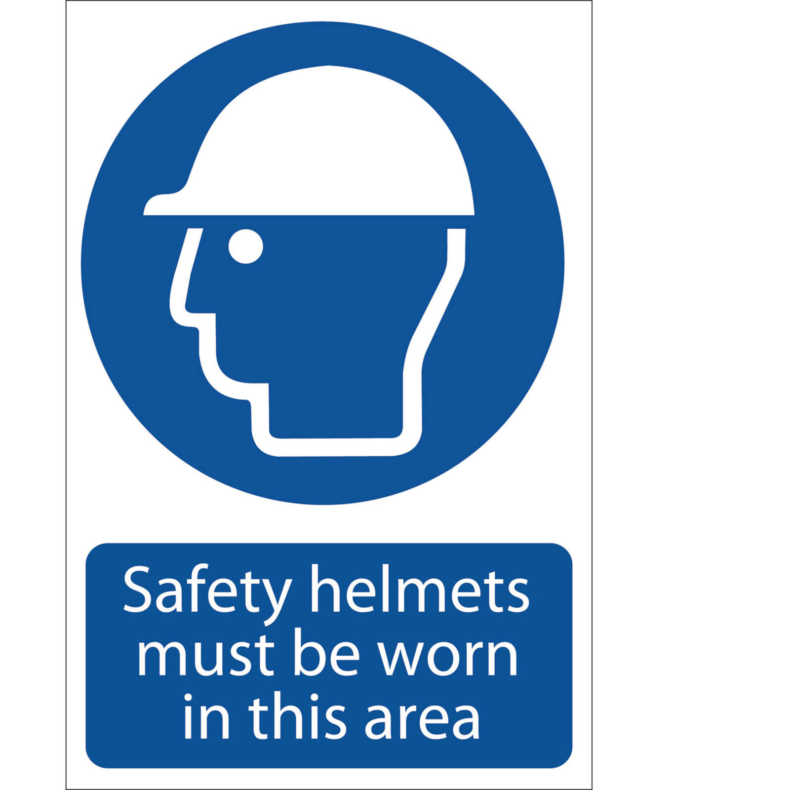 Draper Safety Helmets Must Be Worn In This Area Sign - Garden Equipment ...