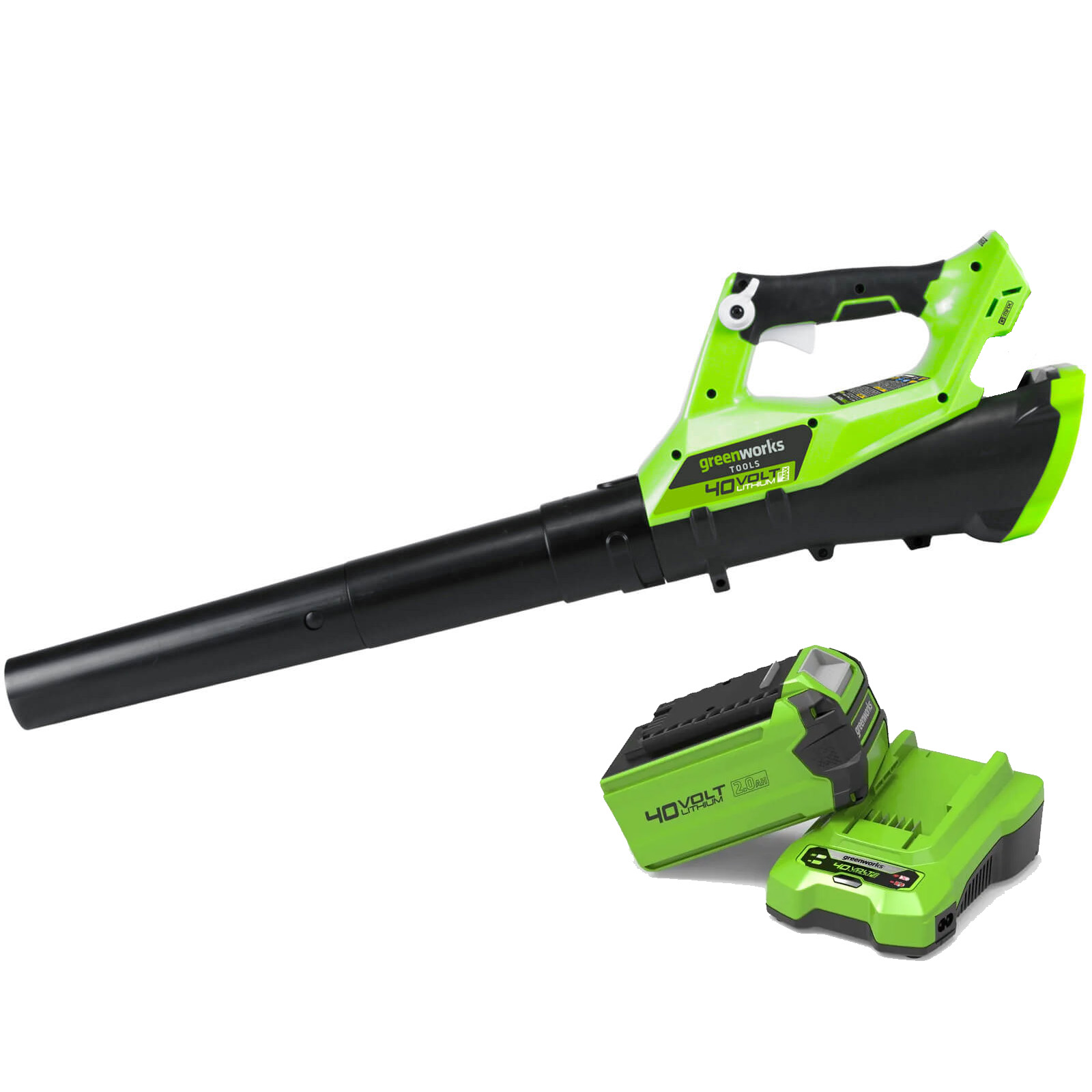 Greenworks G40AB 40v Cordless Axial Garden Leaf Blower - Garden ...