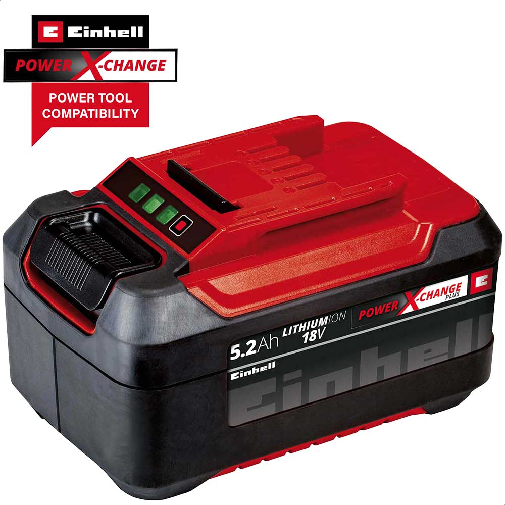 Einhell Genuine PXC 18v Cordless Slim Plus Li-ion Battery 5.2ah 5.2ah ...