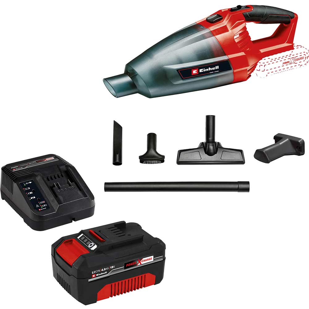 Einhell TE-VC 18 Li 18v Cordless Handheld Vaccuum Cleaner 1 x 4ah Li ...