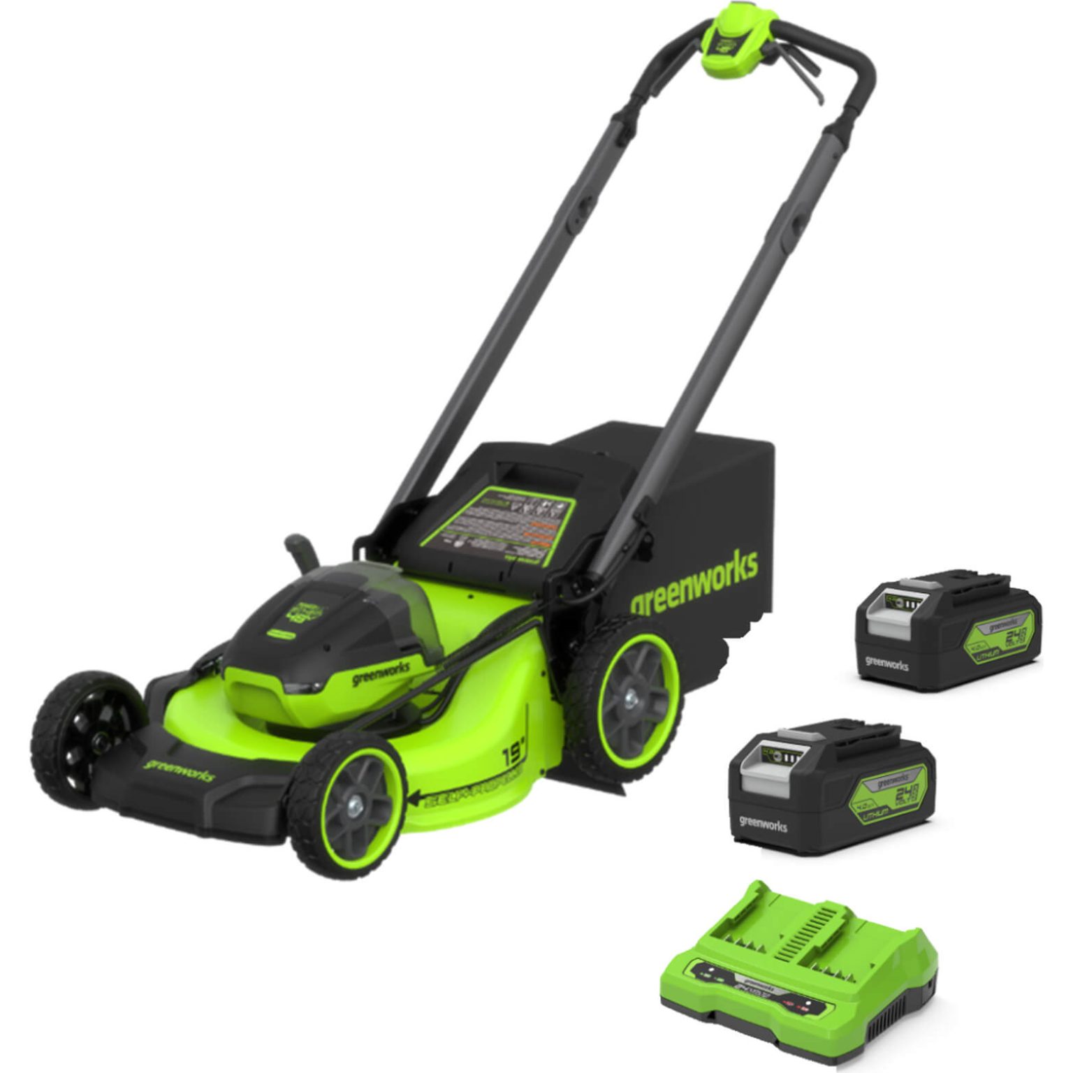 Greenworks MO48L 48v Cordless Brushless Self Propelled Rotary Lawnmower ...